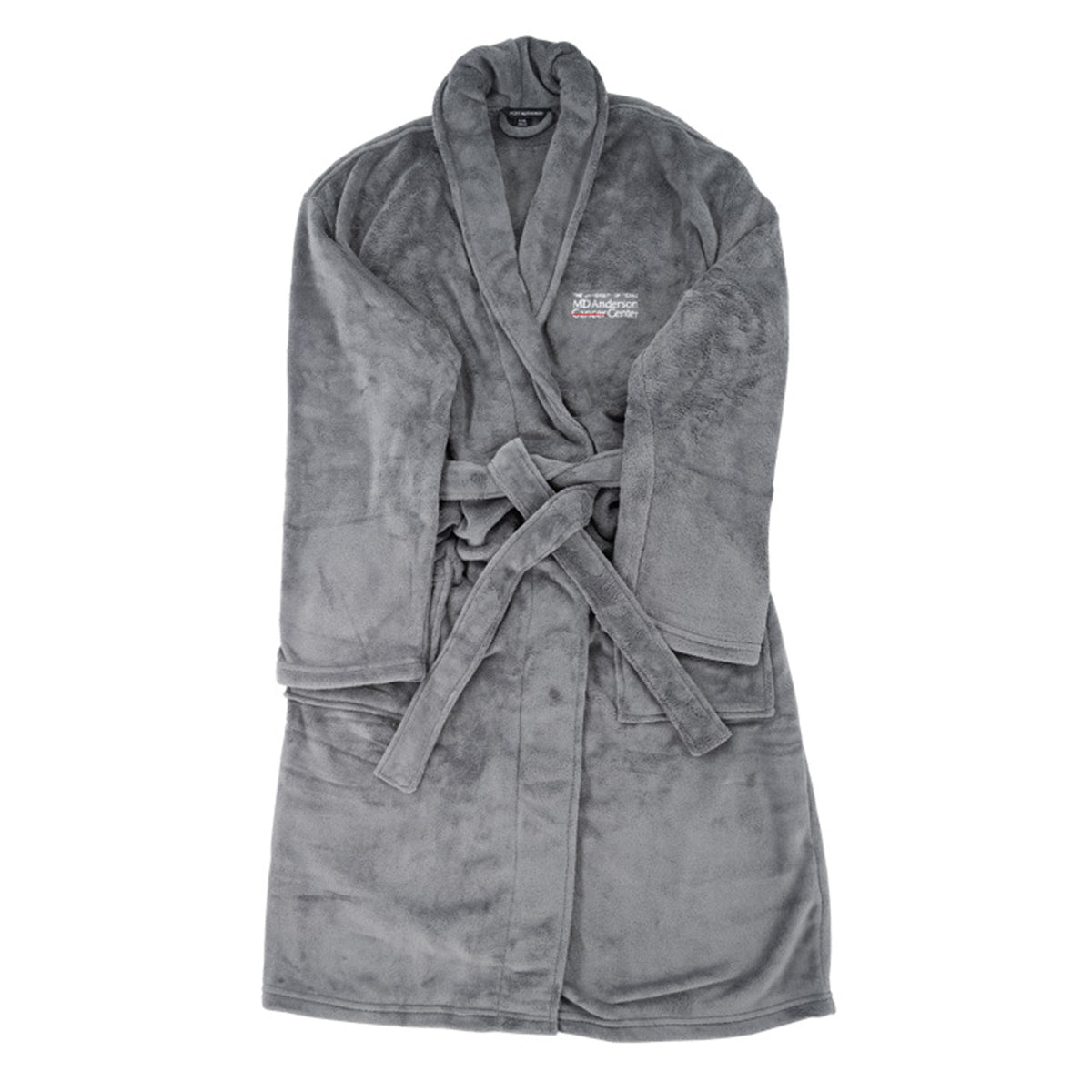 Logo Plush Gray Robe – Shop.MDAnderson.org