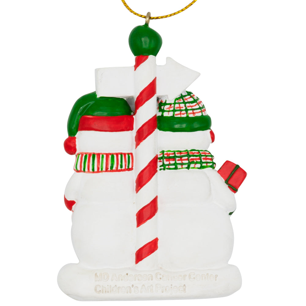 Mr and Mrs Snow Resin Ornament – Children's Art Project